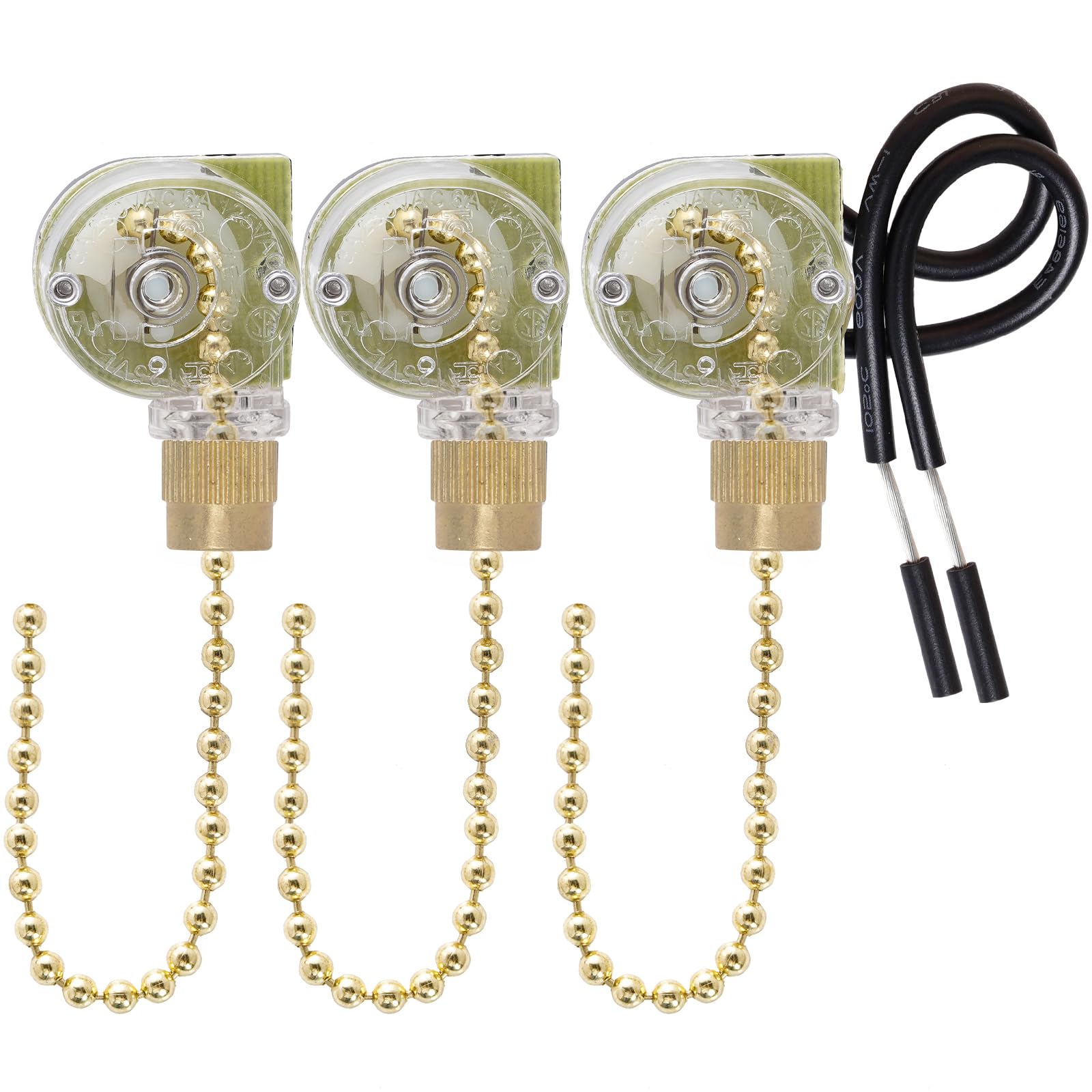 Ceiling Fan Light Pull Chain Zing Ear ZE 109M 2 Wire Pull Chain Light