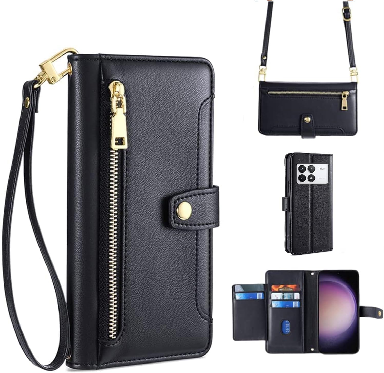 Amazon.co.jp: Xiaomi POCO F6 Pro Case, Notebook-Type Shoulder Shaomi ...