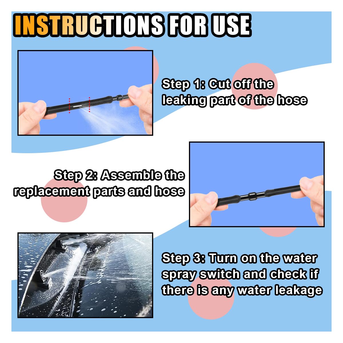 Snapklik.com : 20PCS Windshield Washer Hose Connectors, 2-Way I-Type ...