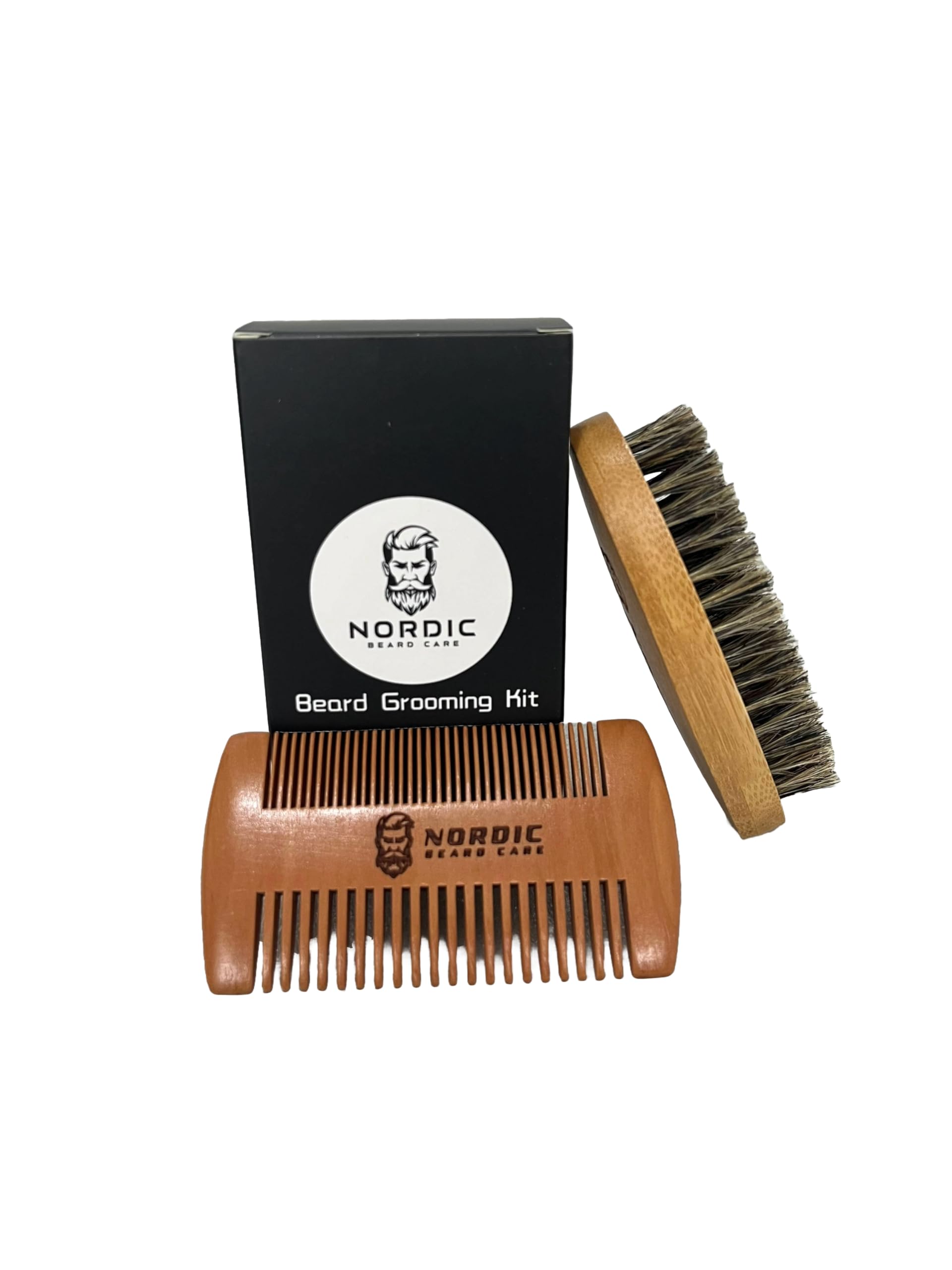 Amazon.com : Generic Nordic Beard Care: Boar Bristle Brush and Pearwood ...