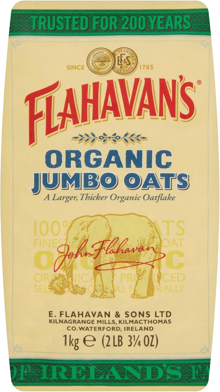 Flahavan's Organic Jumbo Oats, 1kg : Amazon.co.uk: Grocery