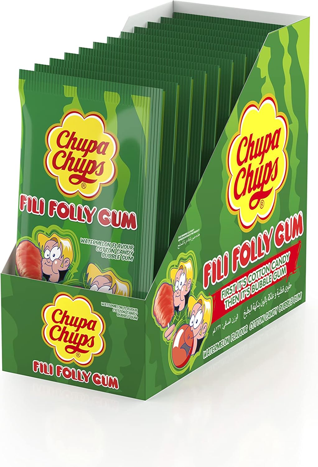 Bigbabol Filli Folly Watermelon Cotton Candy Bubble Gum, 12 X 11g ...
