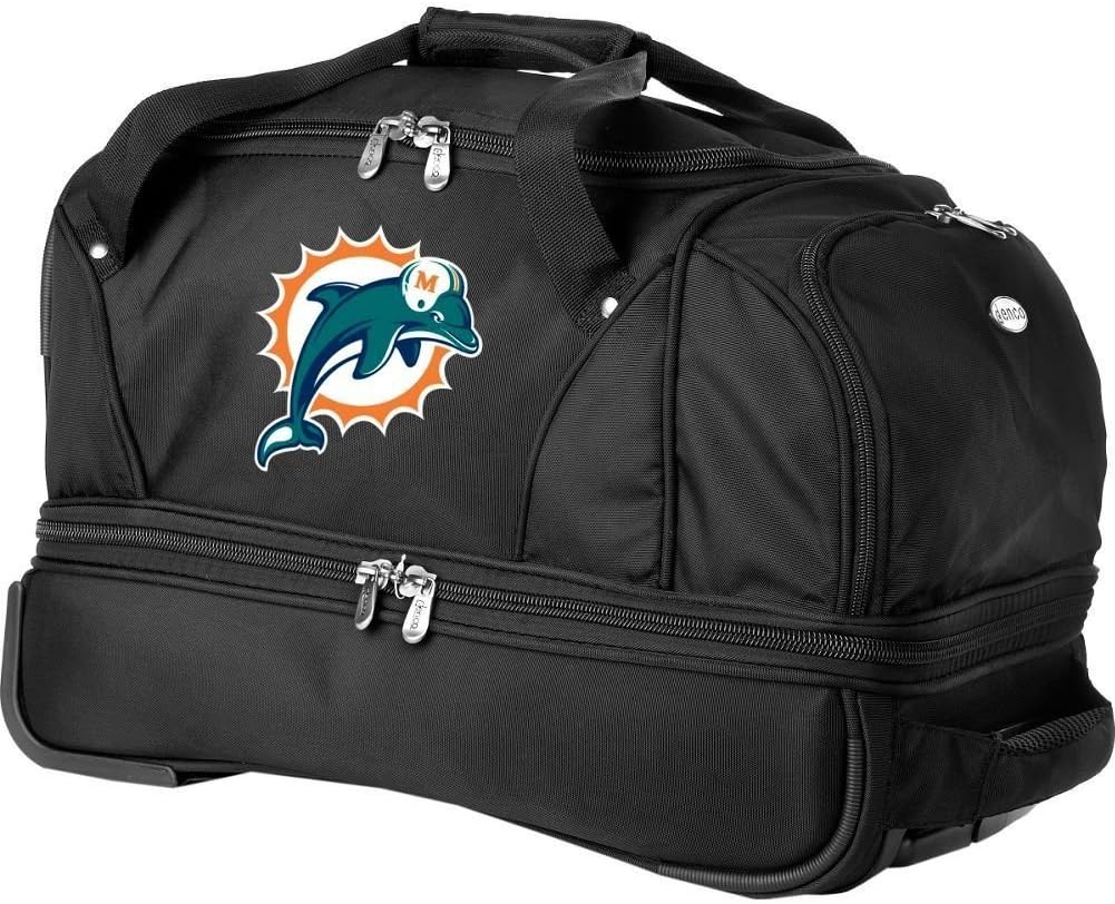 Amazon.com | Miami Dolphins Drop Bottom Rolling Duffel Bag Luggage ...