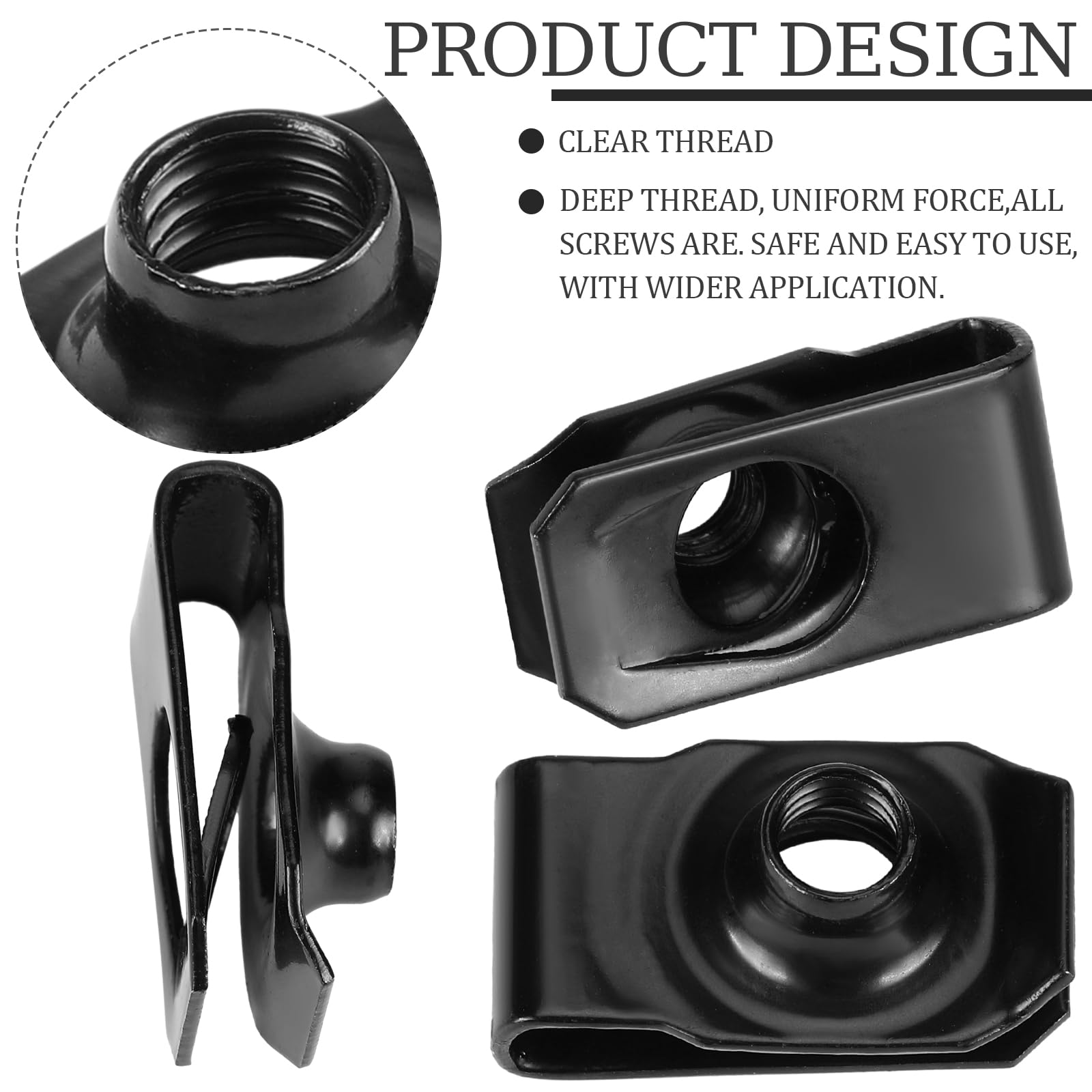 Snapklik.com : Yaocom 25 Pcs Extruded U Type Nuts Bumper Fender U Style ...