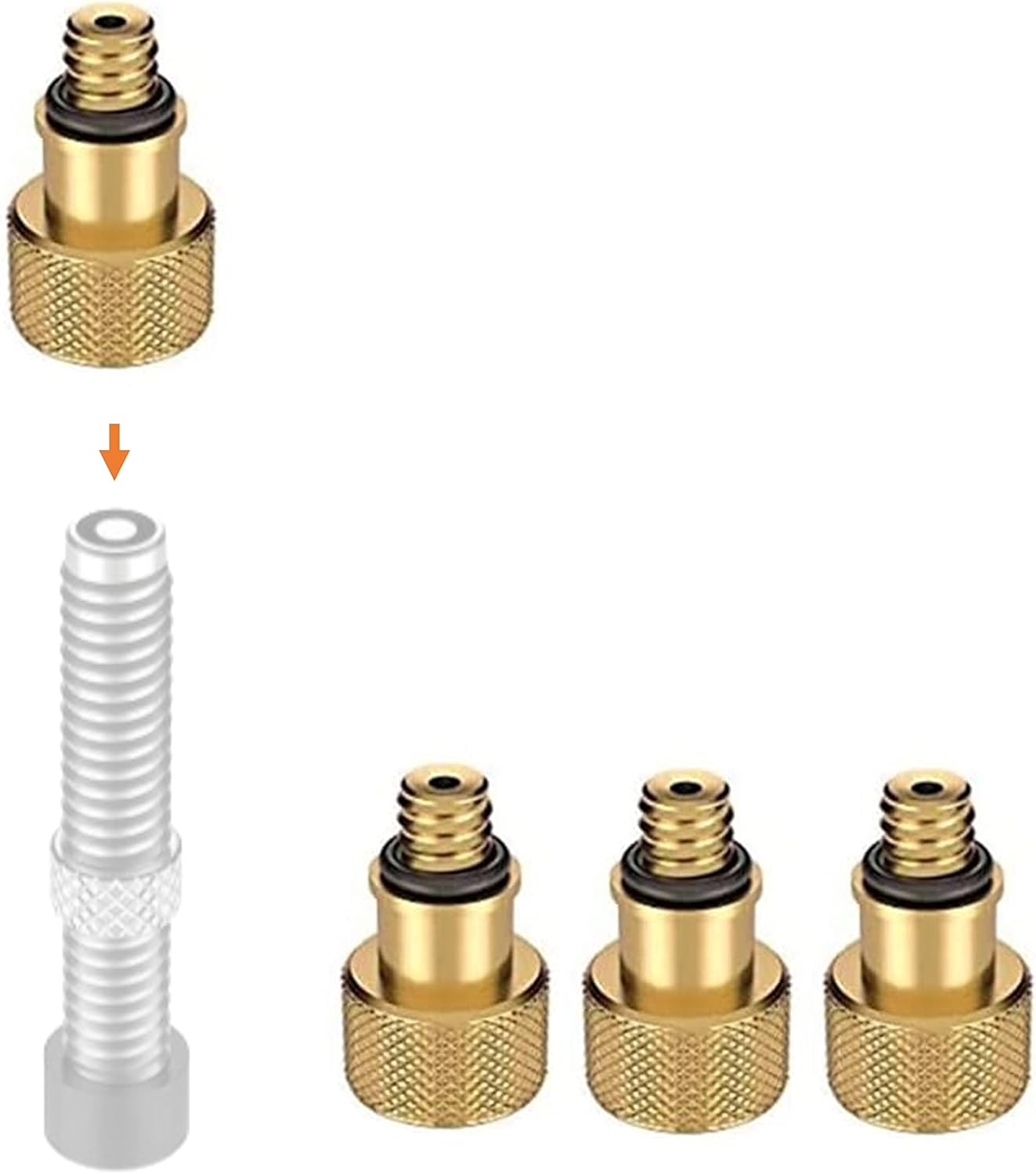 Manovella 4X Fahrrad Ventil Adapter Autoventil auf Dunlopventil AV/DV ...