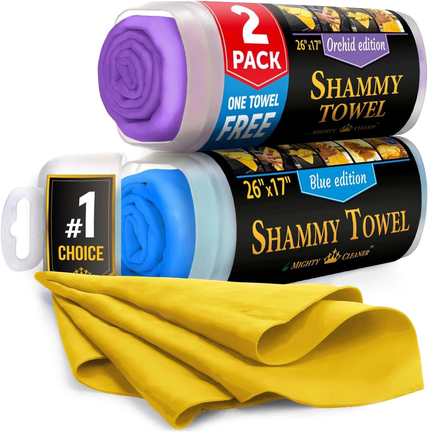 Amazon.com: Premium 2pk +1 Free Shammy Cloth for Car Drying (26"x17 ...