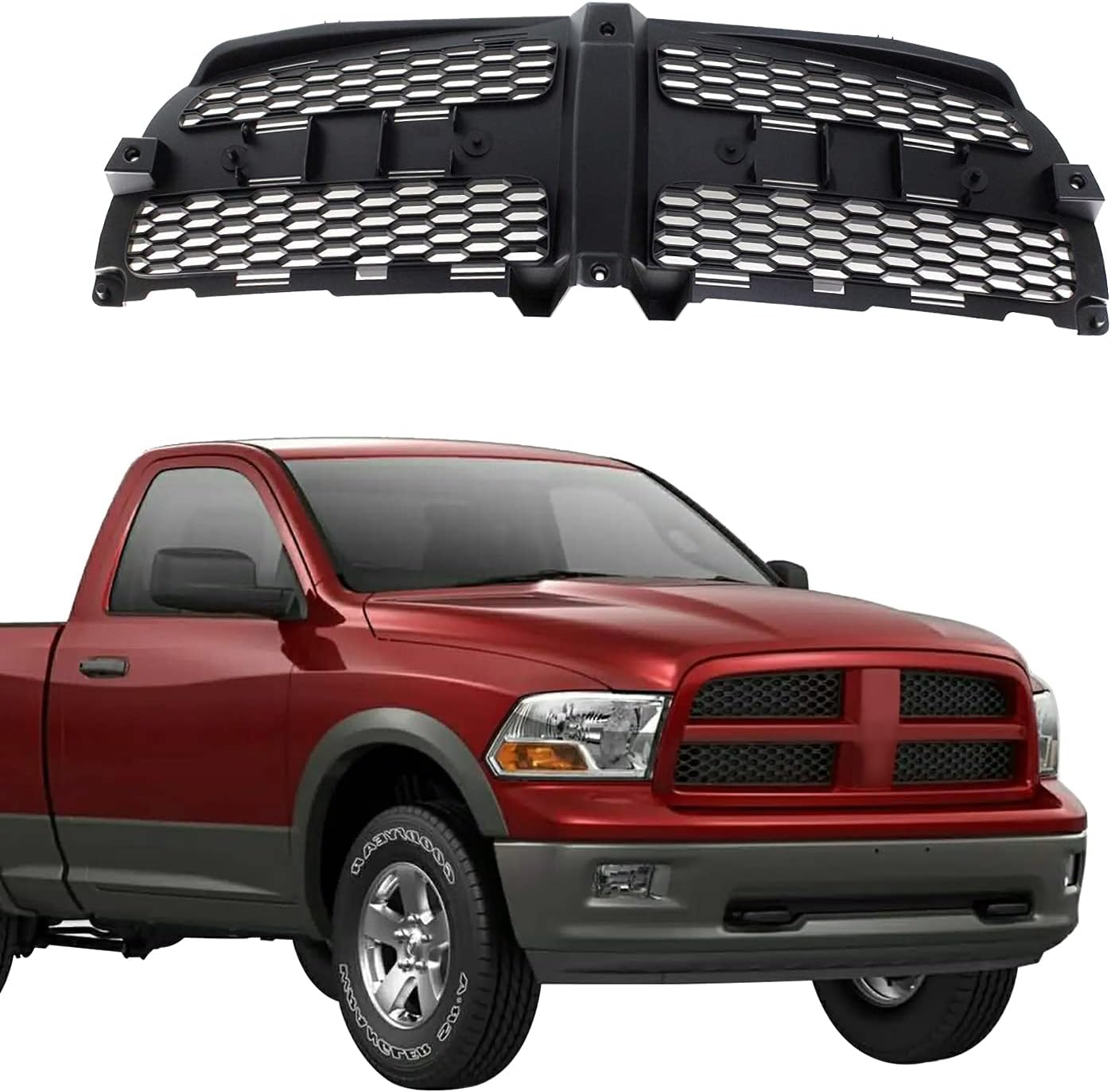 Amazon.com: CarPartsDepot New Black Grille Compatible with 2011 2012 ...