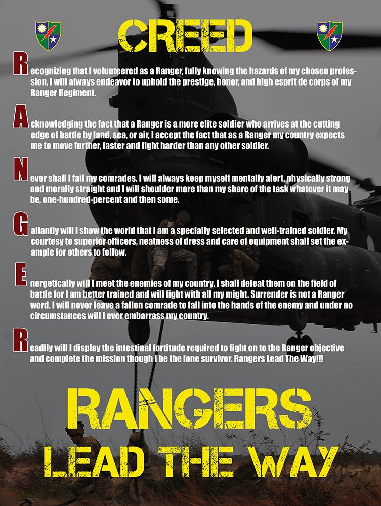Army Rangers Motto