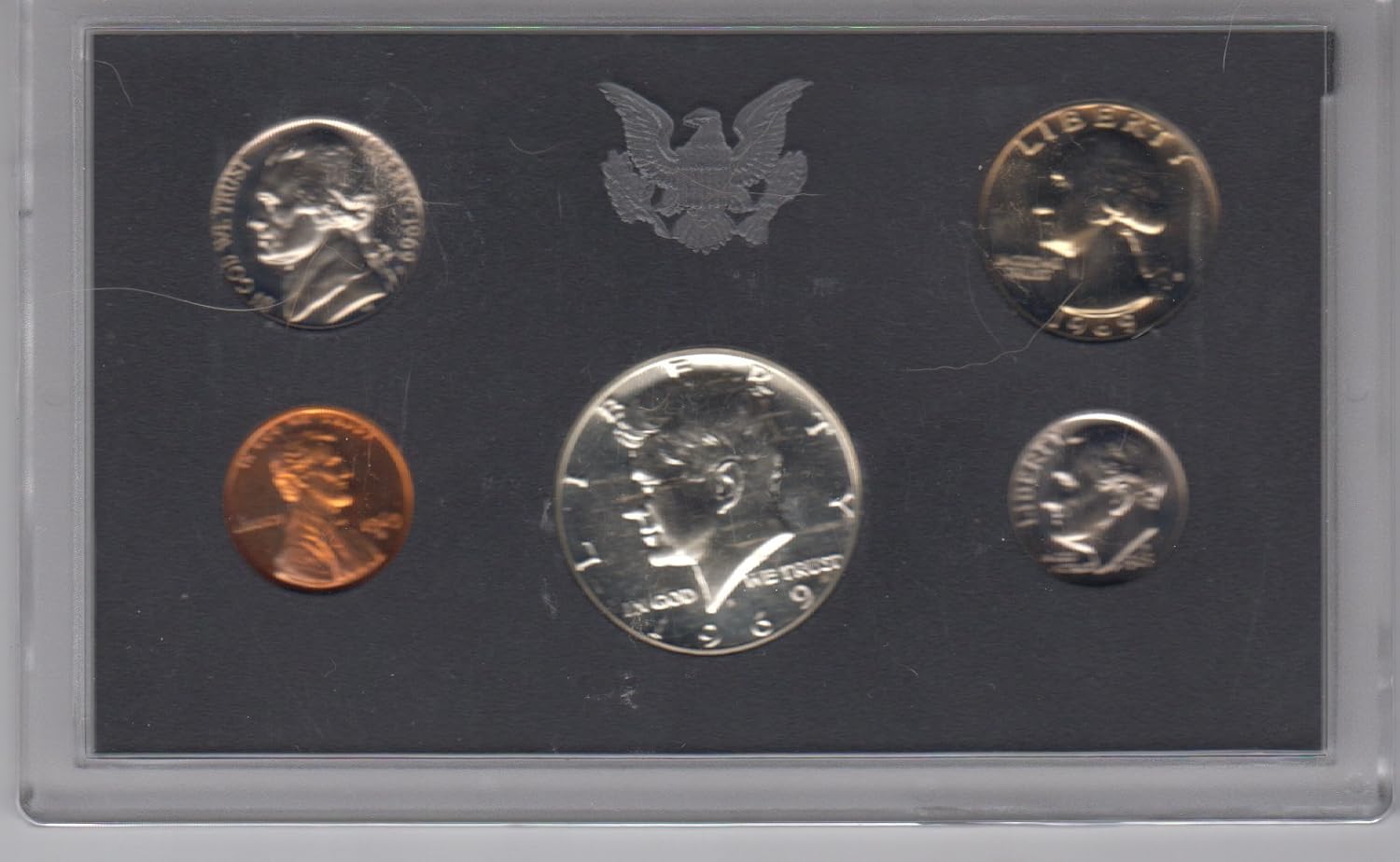 1969 Birth Year Coin Set (5) Coins - Half dollar, Quarter, Dime, Nickel ...