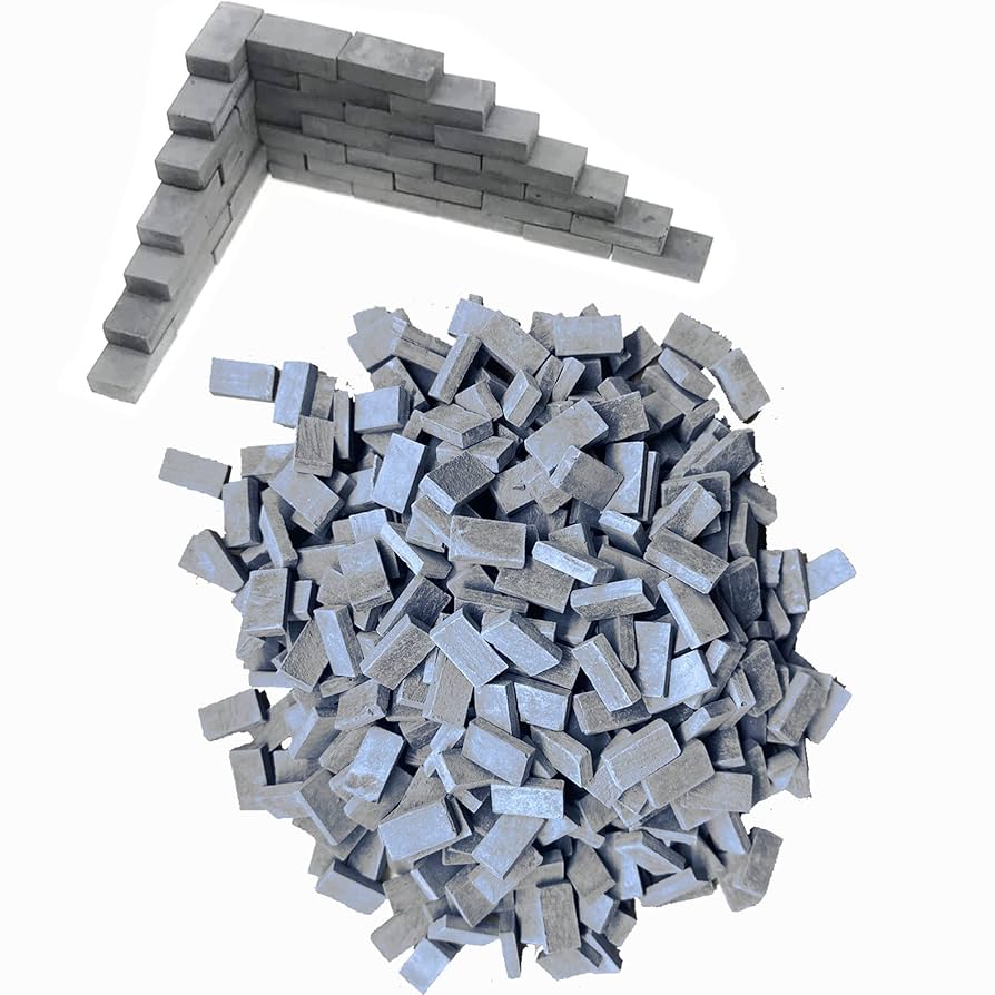 Cayway 420 Piece Miniature Clay Bricks For Crafts Dioramas 420 PCS Mini ...