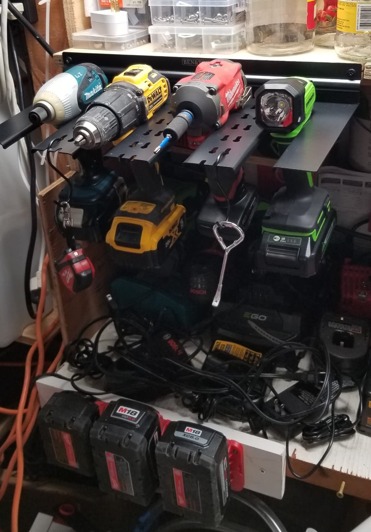 Amazon.com: BEN&TOU Power tool organizer wall mount - Power tool rack ...