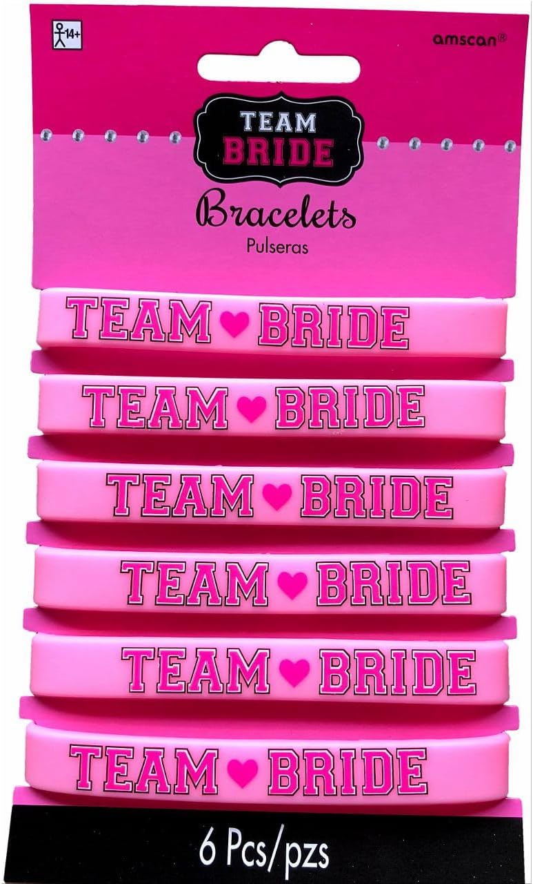 Amazon.com: Amscan 396255 Team Bride Multipack Rubber Bracelets : Home ...