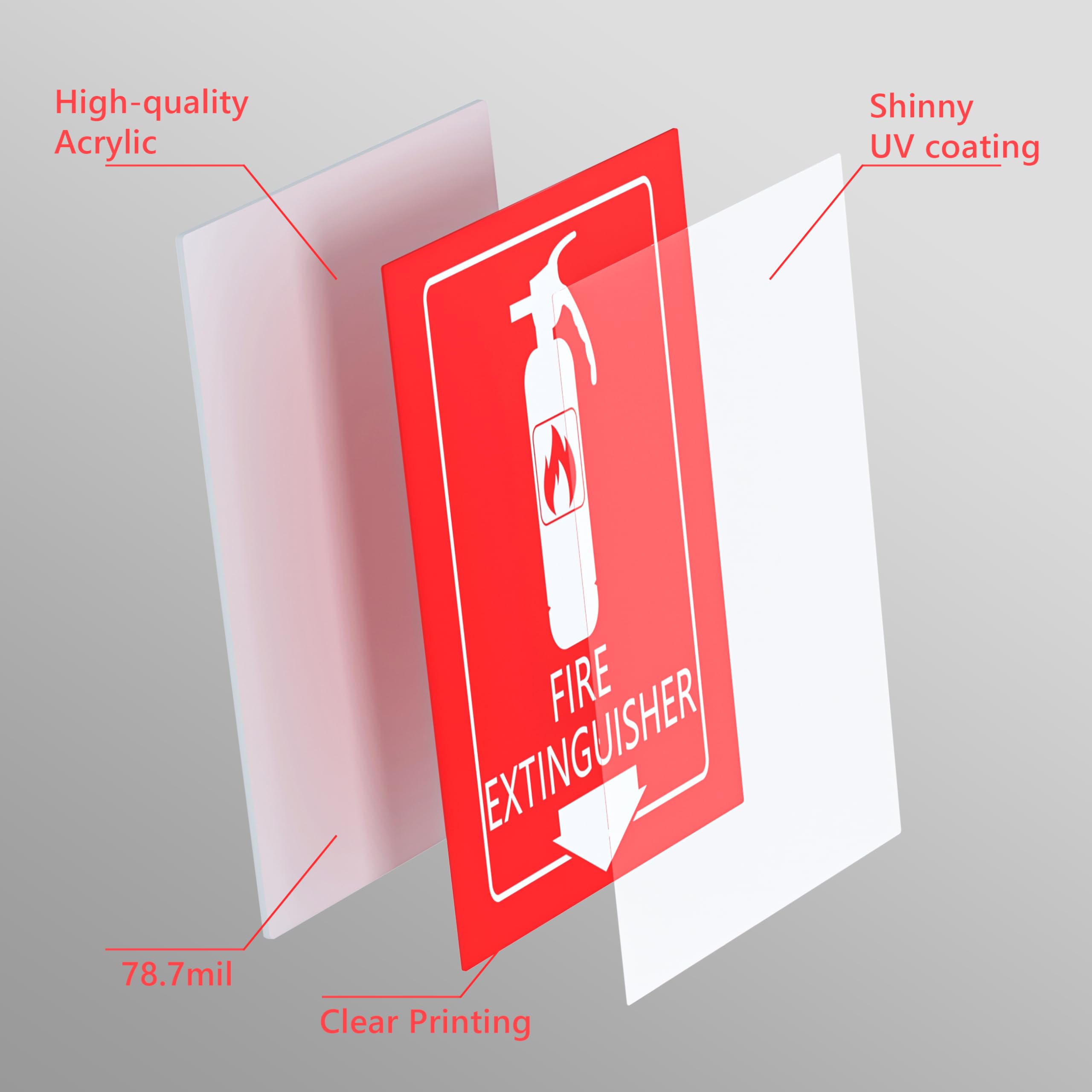 Snapklik.com : Fire Extinguisher Wall Mount Sign: Fire Extinguisher ...