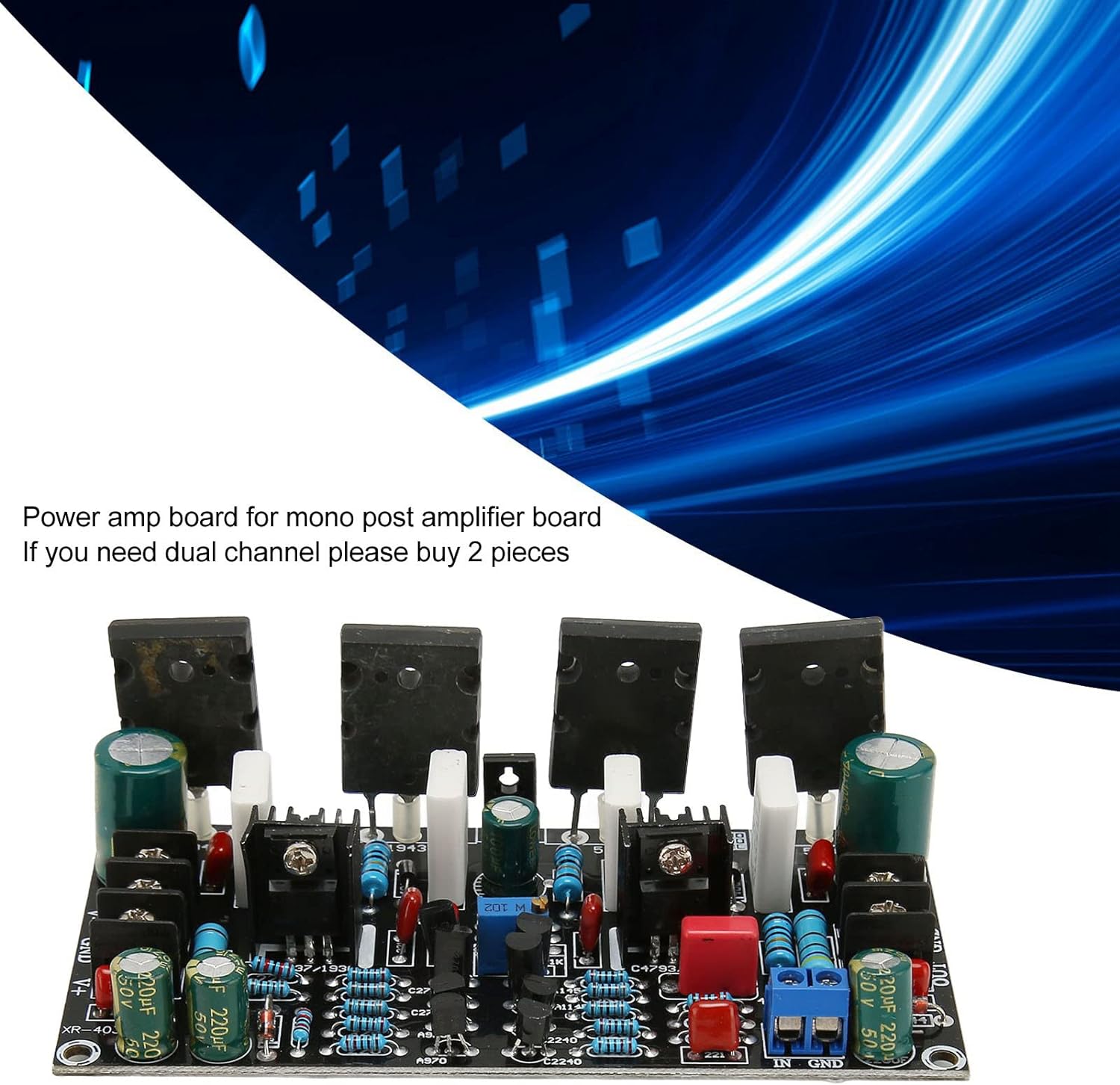 Placa de amplificador de potencia mono de 200 W, A1943 C5200 módulo de placa de amplificador de ...