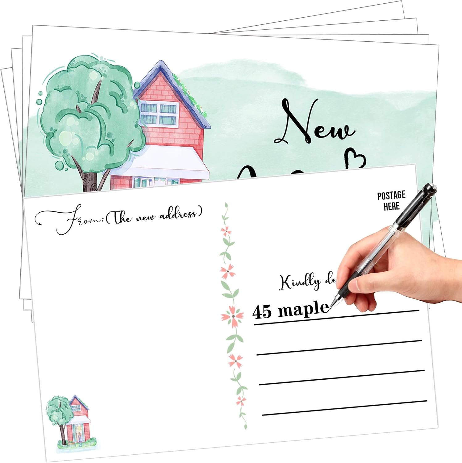 wootile 50 Pcs We've Moved Postcards Moving Announcement Postcards Fill ...