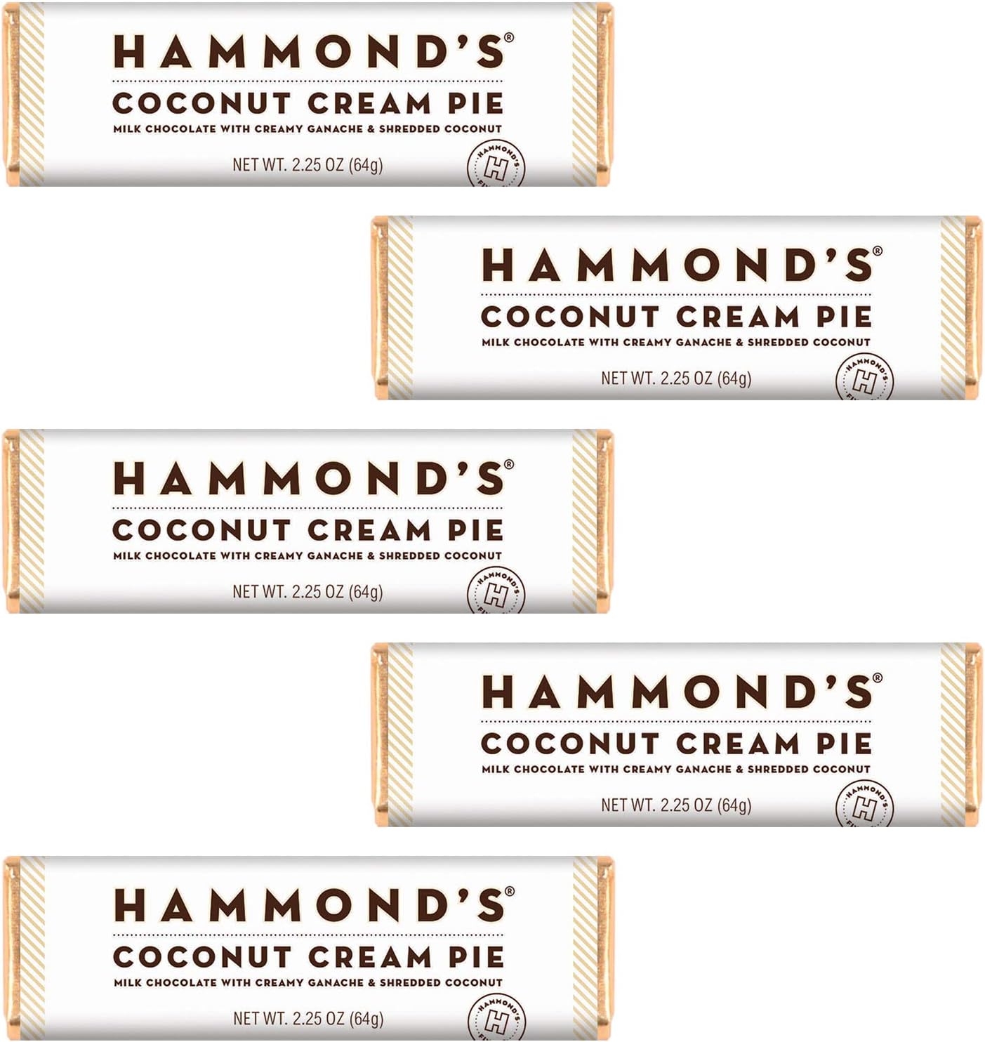 Amazon.com : Hammond's Candies Gourmet Chocolate Candy Bars – Coconut ...