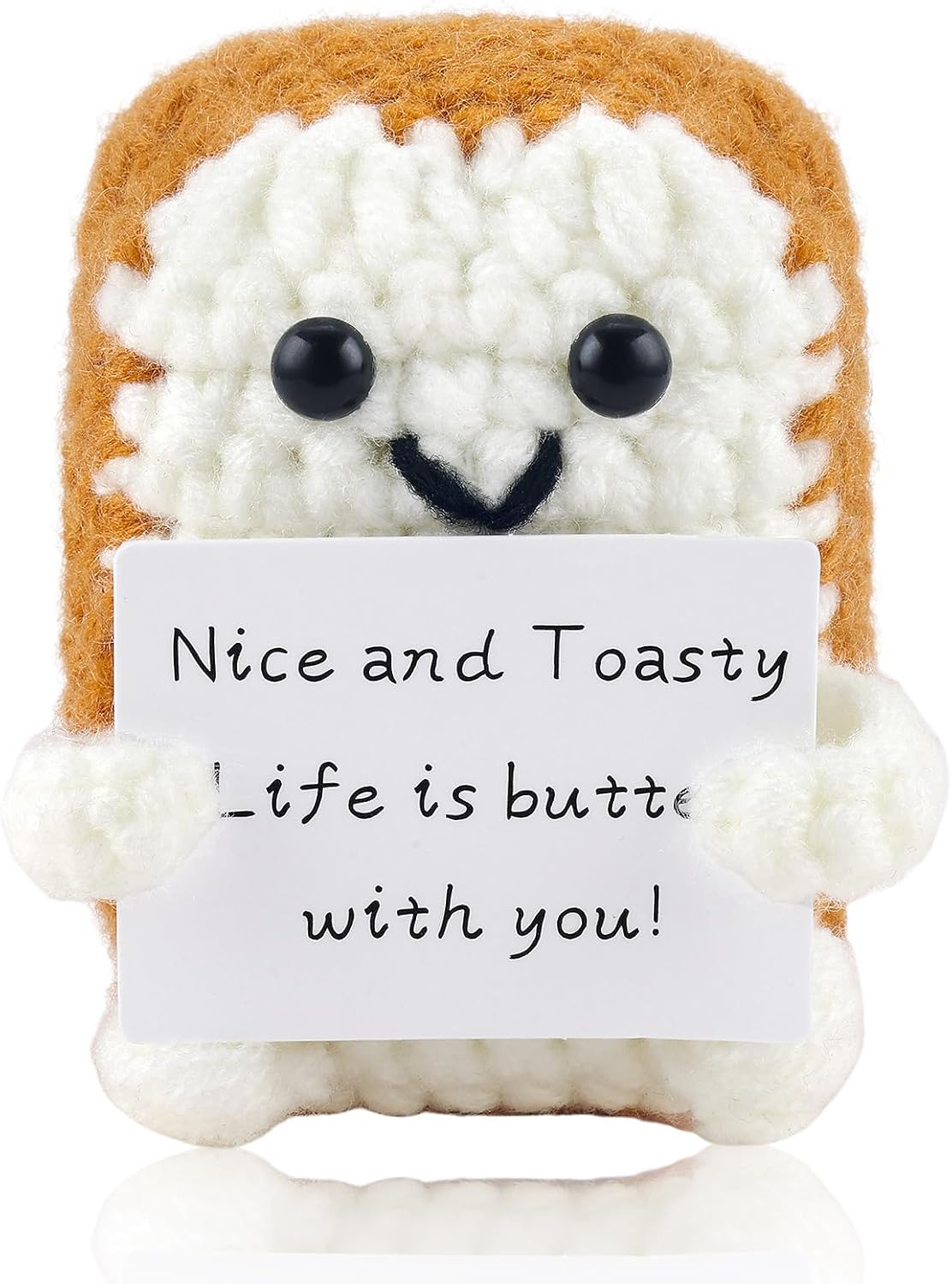 Amazon.com: ZWJZMC Mini Funny Positive Toasty Cute Knitted Toasty with ...
