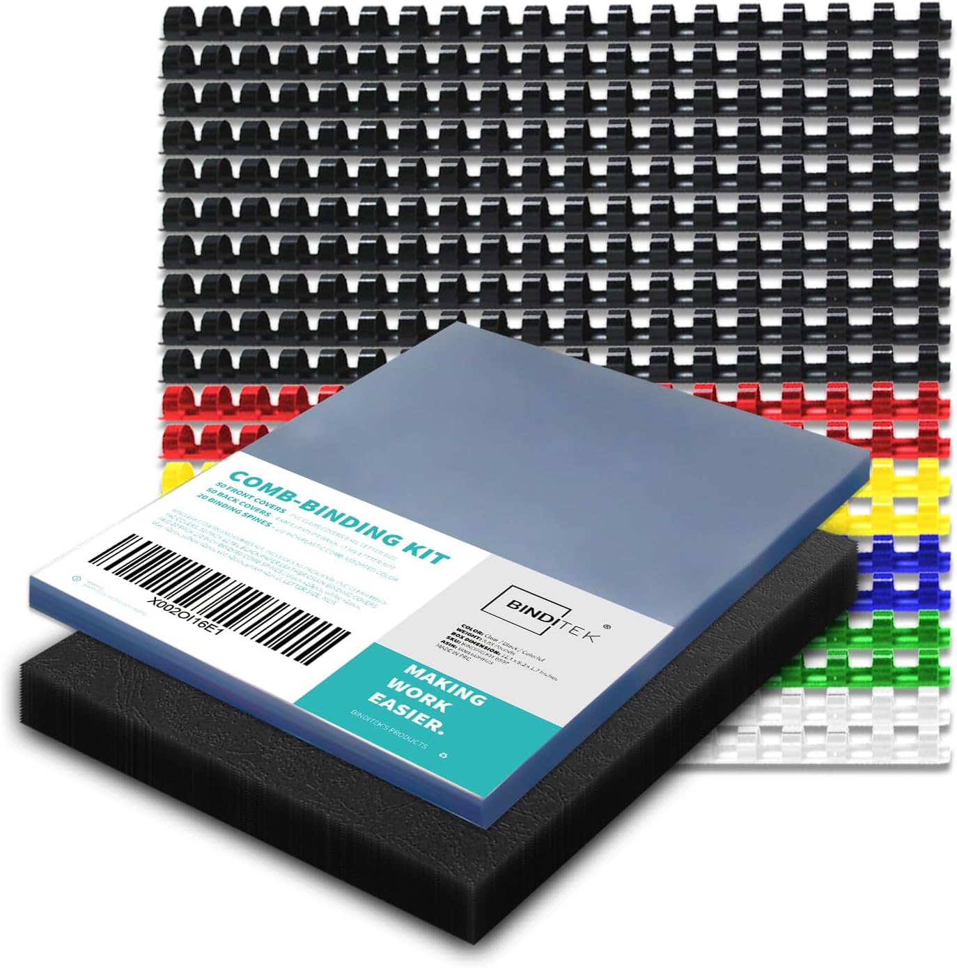 Amazon.com : HOUYEE Binding Covers and Combs Set, Binding 8.5x11 Inches ...