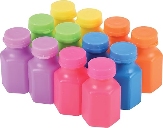 Amazon.com: U. S. Toy Neon Party Bubbles, Bubbles for Kids w/Wands and ...