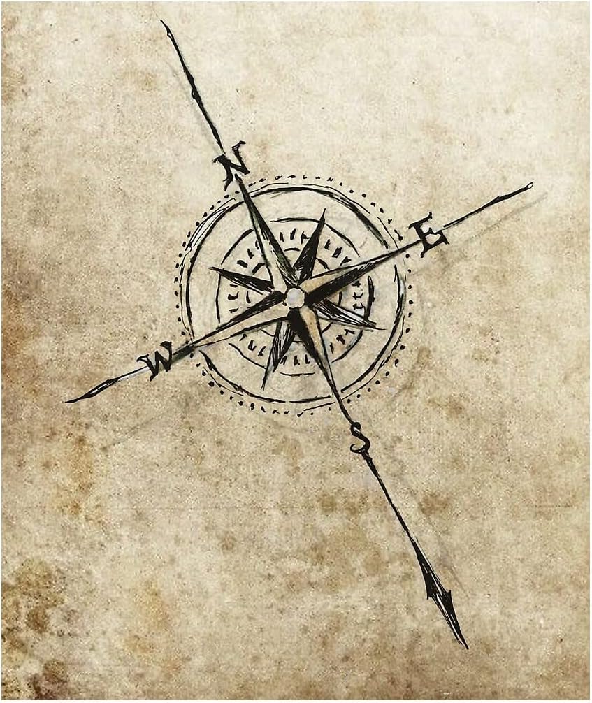 Amazon.com: Compass World Map For Wall – Square Map Of The World Poster ...
