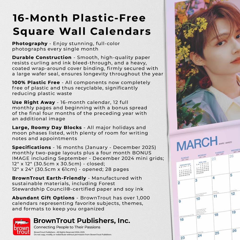Seventeen OFFICIAL | 2025 12 x 24 Inch Monthly Square Wall Calendar ...