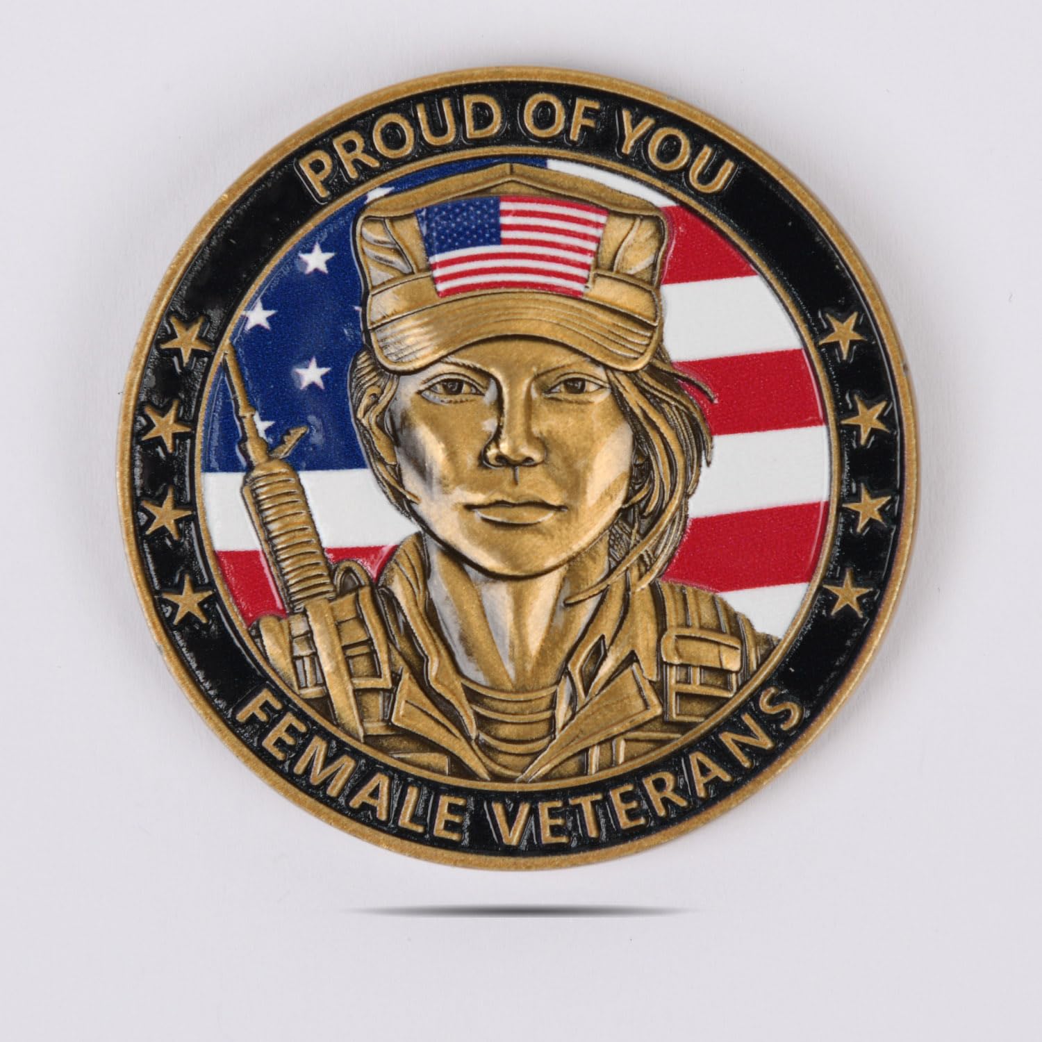 Amazon.com: Female Veteran Commemorative Coin - Proud of You Military ...