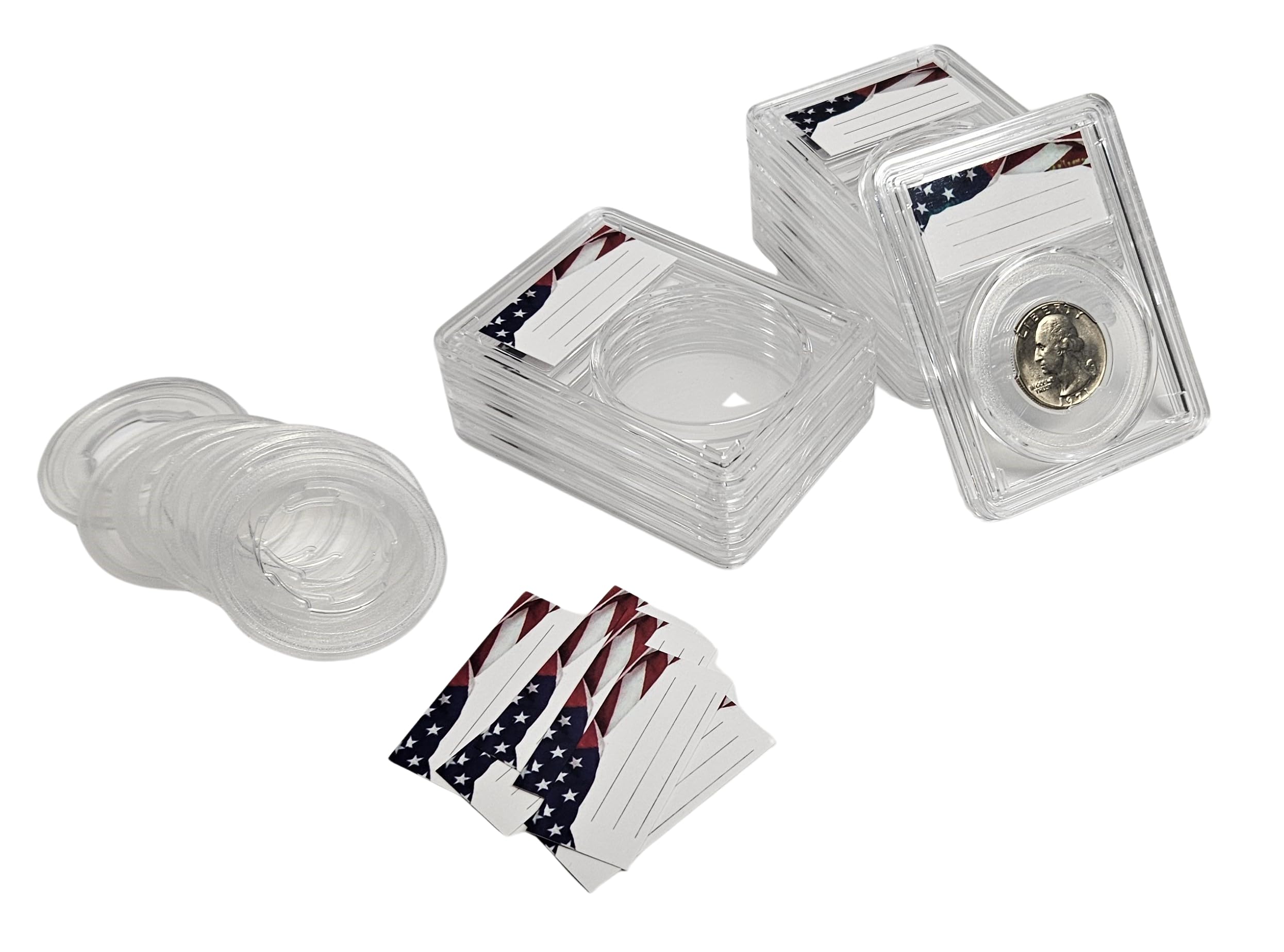 Amazon.com : Generic 8-Pack Premium Acrylic Coin Slab Holder with 24mm ...