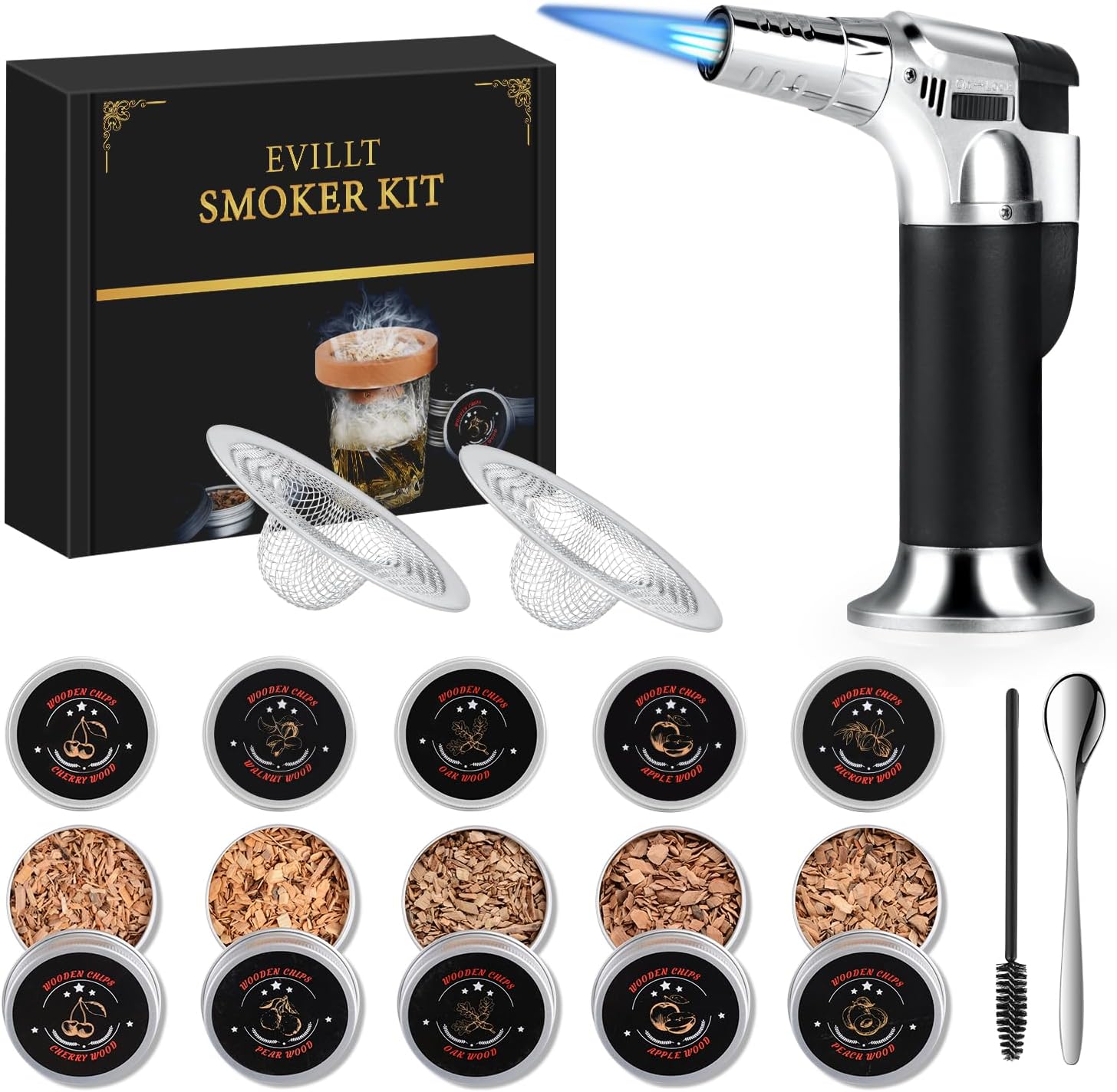 Amazon.com : Cocktail Smoker Kit with Torch with 7 Flavors and 10 Boxes ...