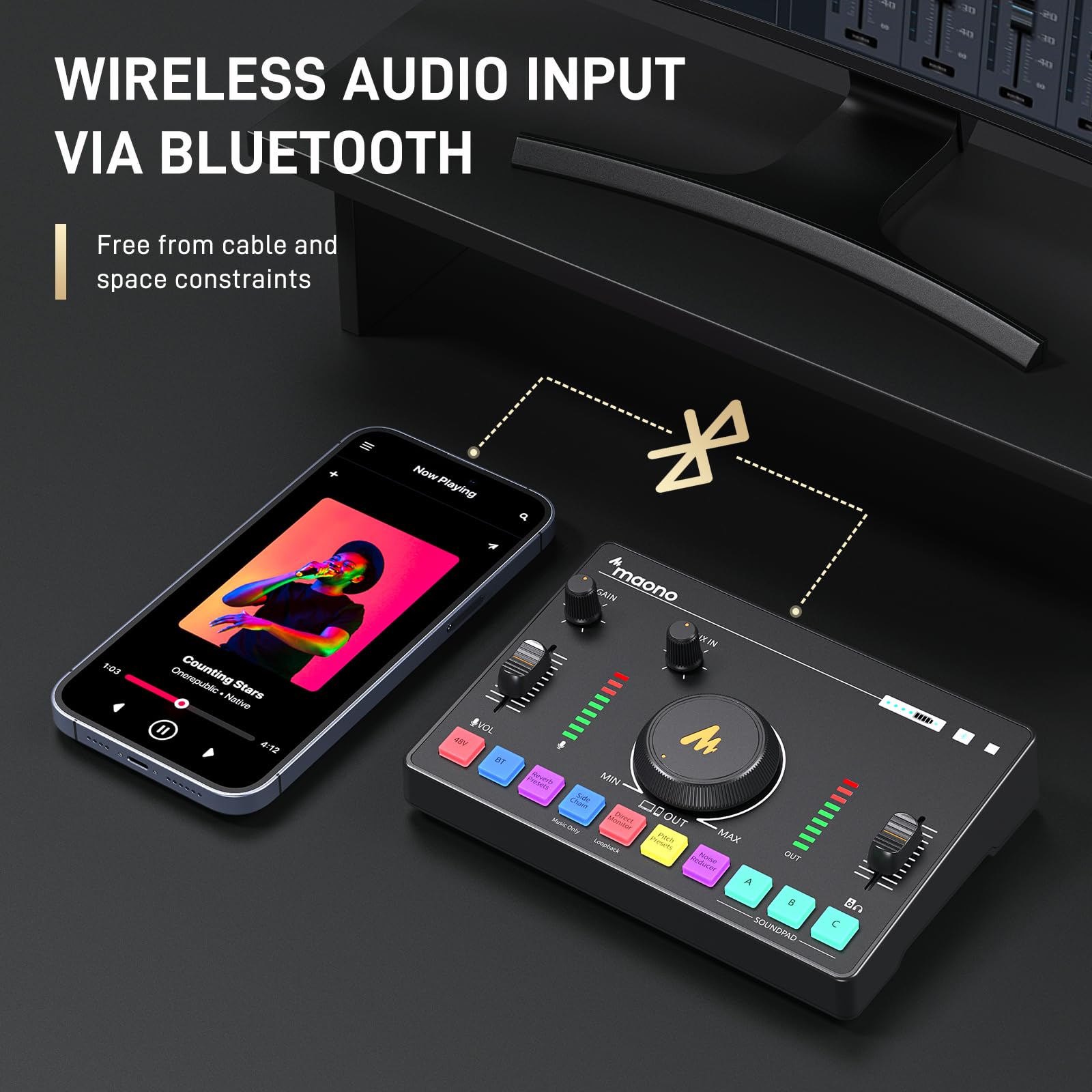 Snapklik.com : MAONO Streaming Audio Mixer, Audio Interface