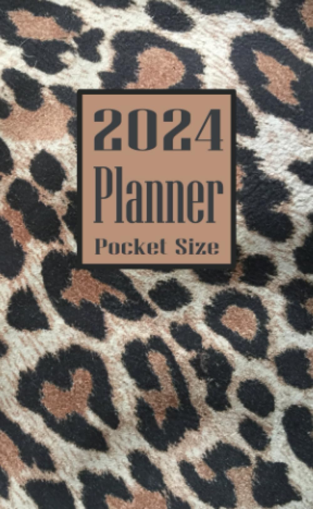 2024 Pocket Planner Pocket Size: Leopard Cheetah Print Themed Cover 12 ...