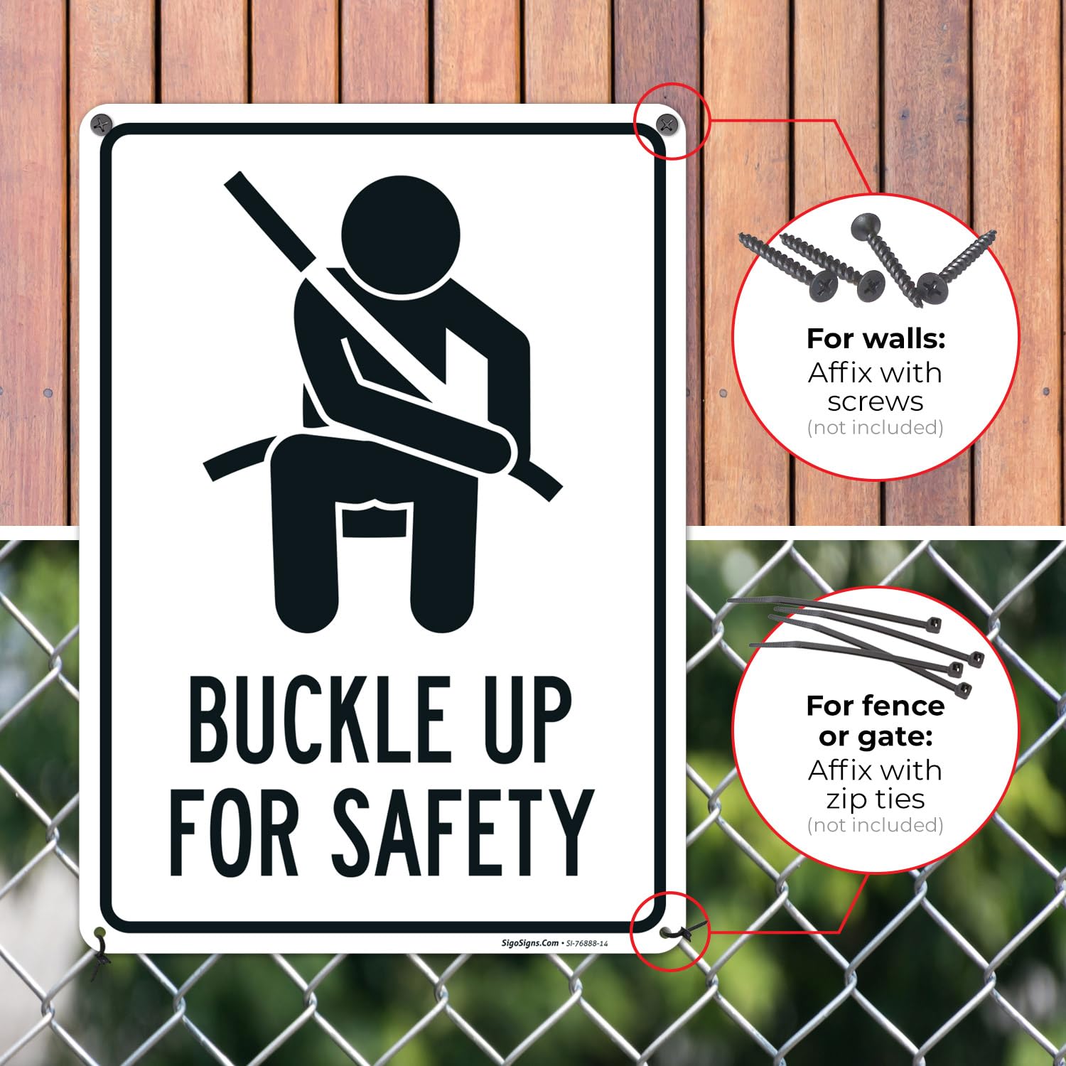 Buckle Up For Safety Sign