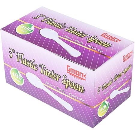 Amazon.com: 3" Mini Taster Spoons (White, 500) : Health & Household