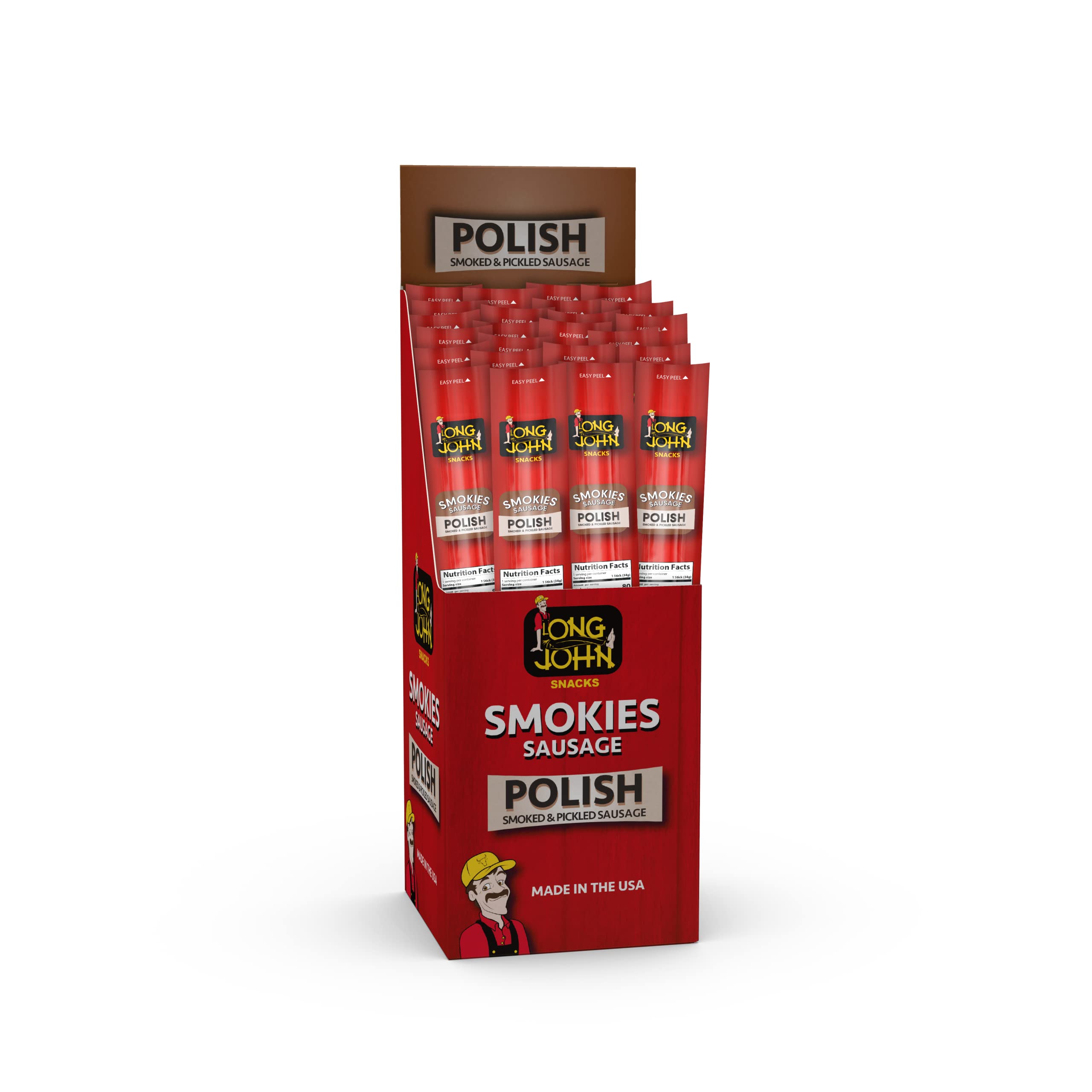 Amazon.com: Long John Snacks Pickled Polish Smokies – Pork & Beef ...
