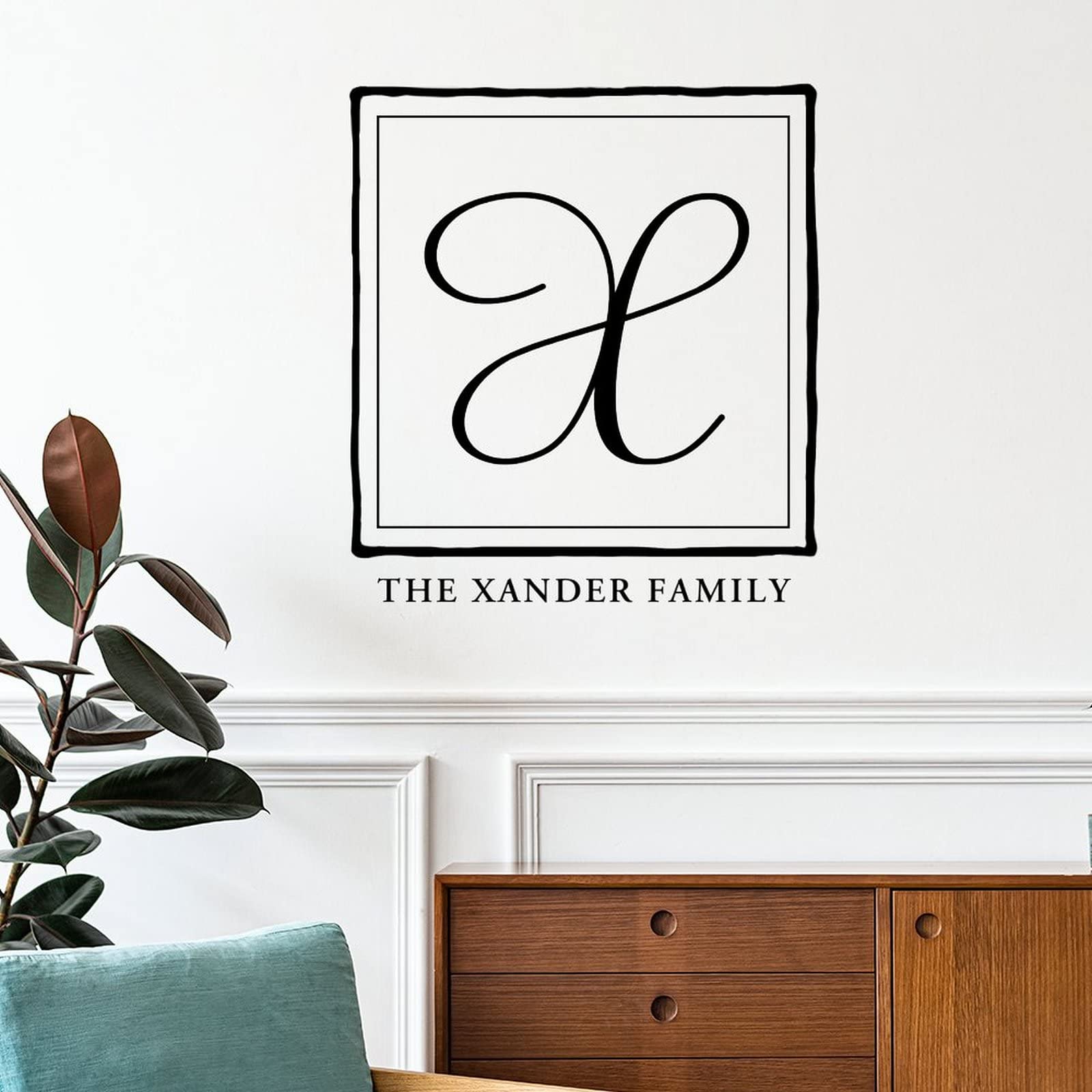 Monogrammed Initials For Wall Stickers Fancy Split Letter Monogram
