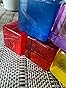 Amazon.com: Meooeck 60 Pcs Colored Acrylic Gem Cubes Blocks Translucent Rainbow Building Cubes ...