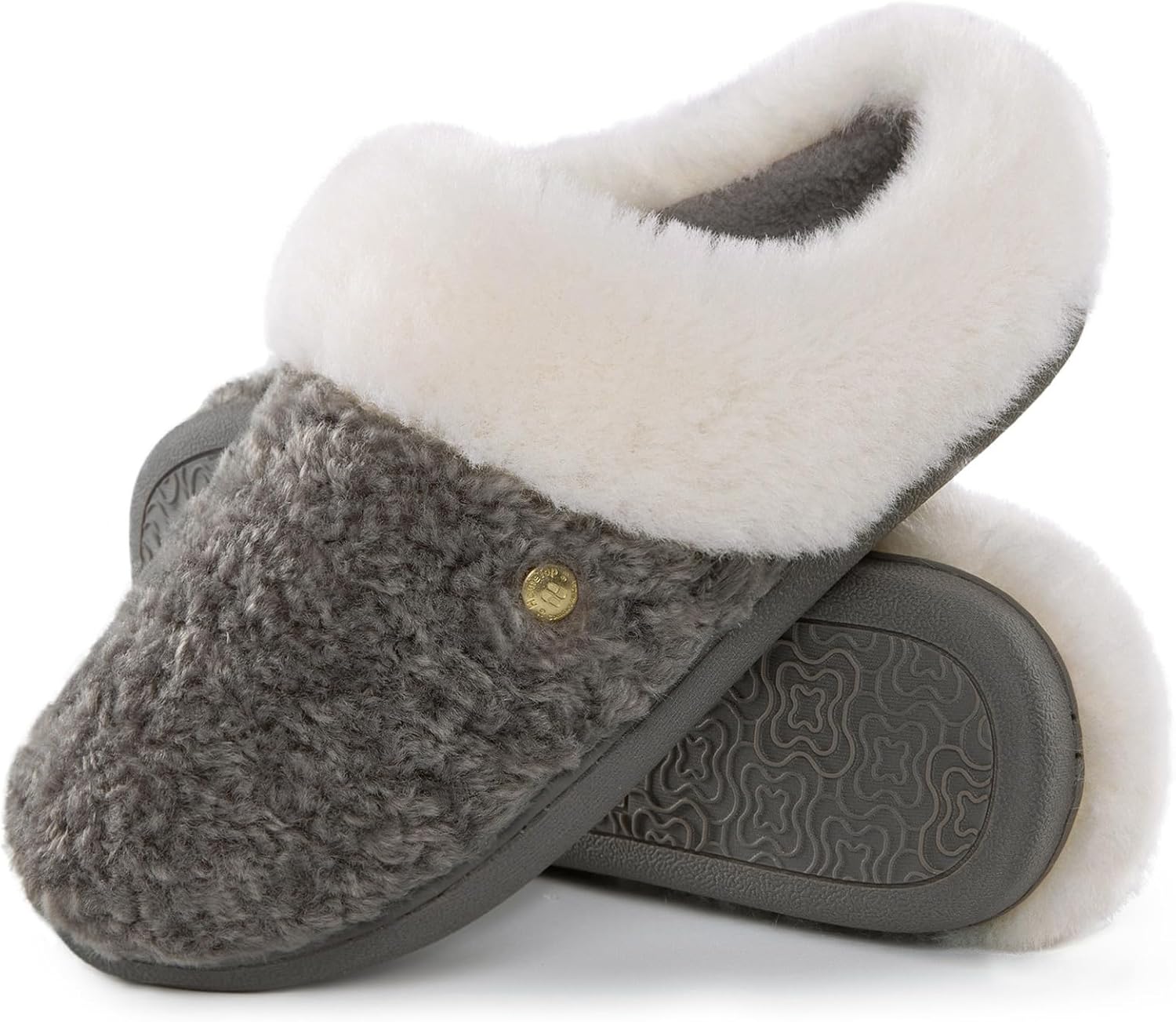 Amazon.com | HomeTop Women's Comfy Clog Slippers Soft Warm Non-slip ...