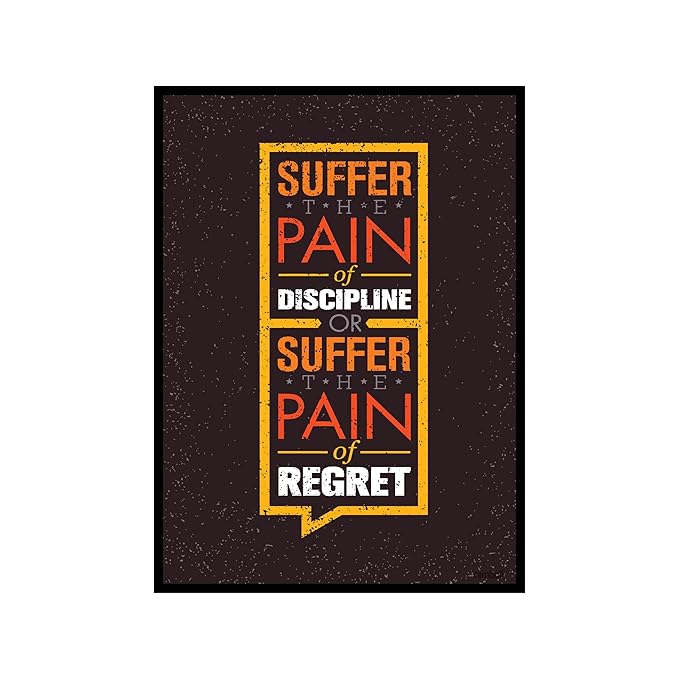 NIMBOLI Frames Motivational Wall Art Decor - 'Suffer the pain of ...