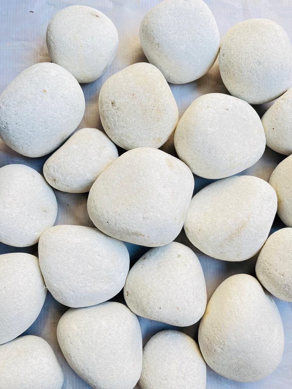 THE GUPTA'S UNPOLISH Pebbles Stone Super White Marble (5) : Amazon.in ...