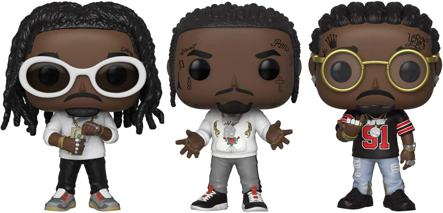Funko Pop! Rocks: Migos Collectible Vinyl Figures, 3.75" (Set of 3 ...