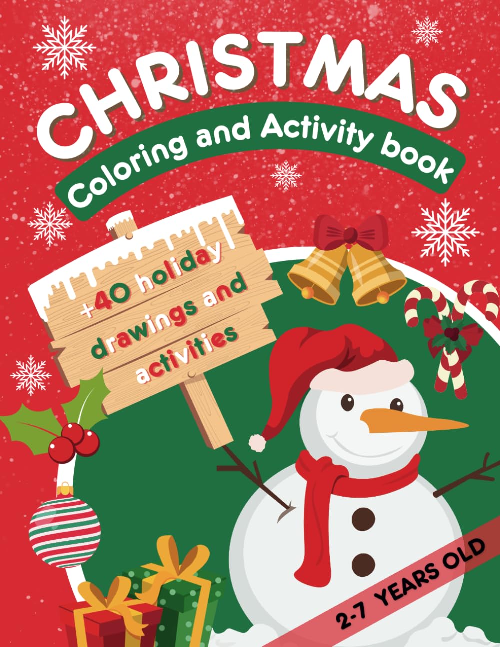 Christmas Coloring & Activity Book For Kids Ages 2-7 Years Old ...