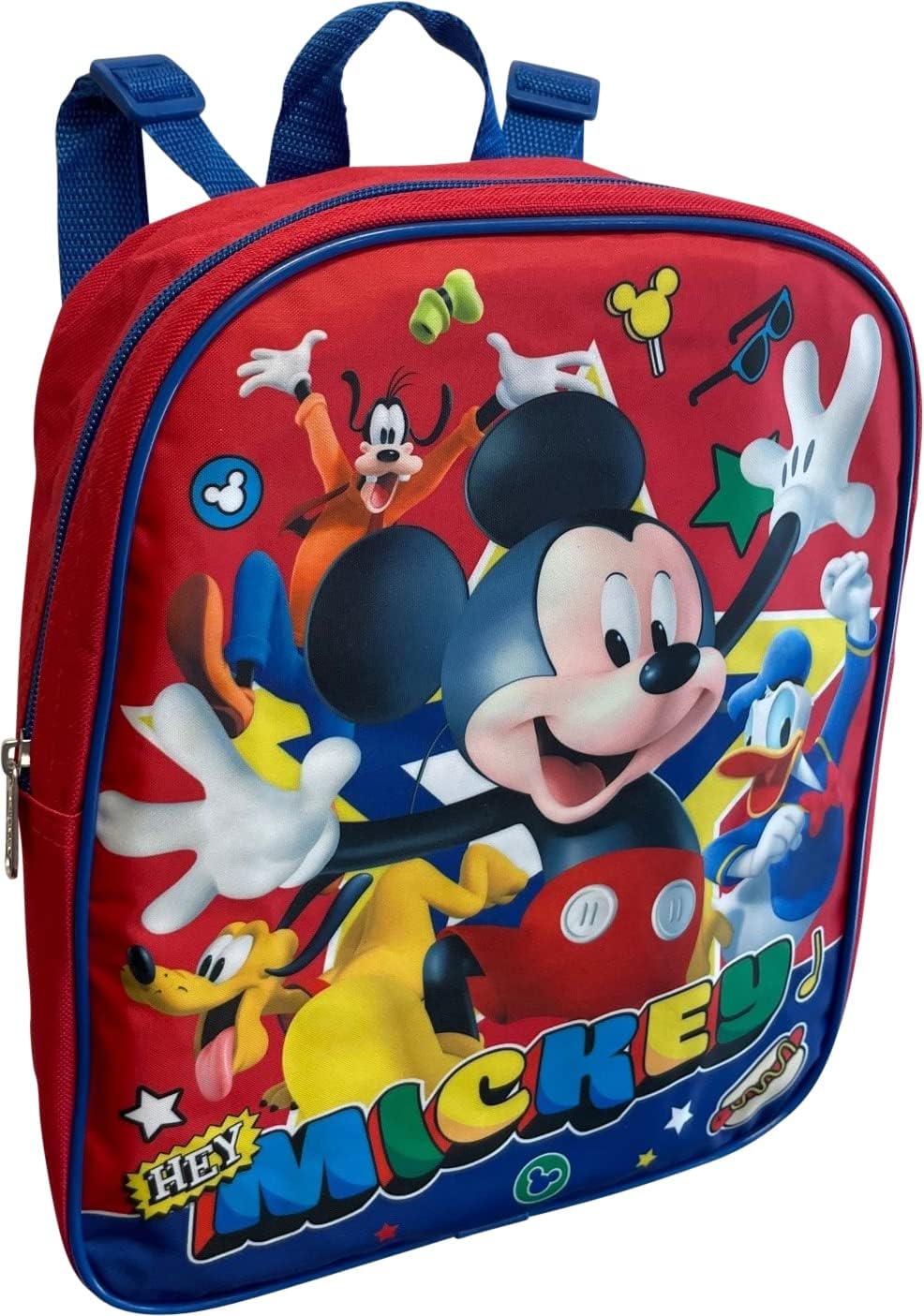 Amazon.com | Group Ruz Mickey Mouse 15" Backpack (Royal Blue-Red ...