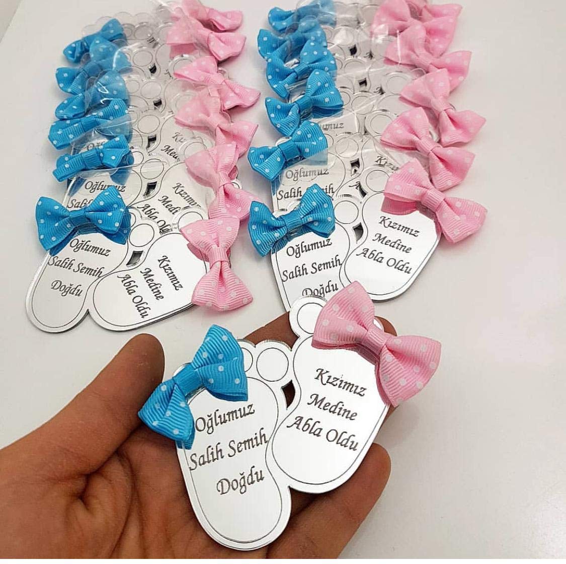 Plexi Ayna Nazar Duasi Bebek Sekeri Mevlid Babyparty Gastgeschenke ...