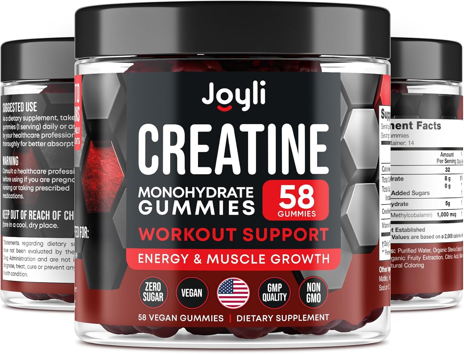 Amazon.com: Joyli Creatine Monohydrate Gummies - Advanced Creatine ...