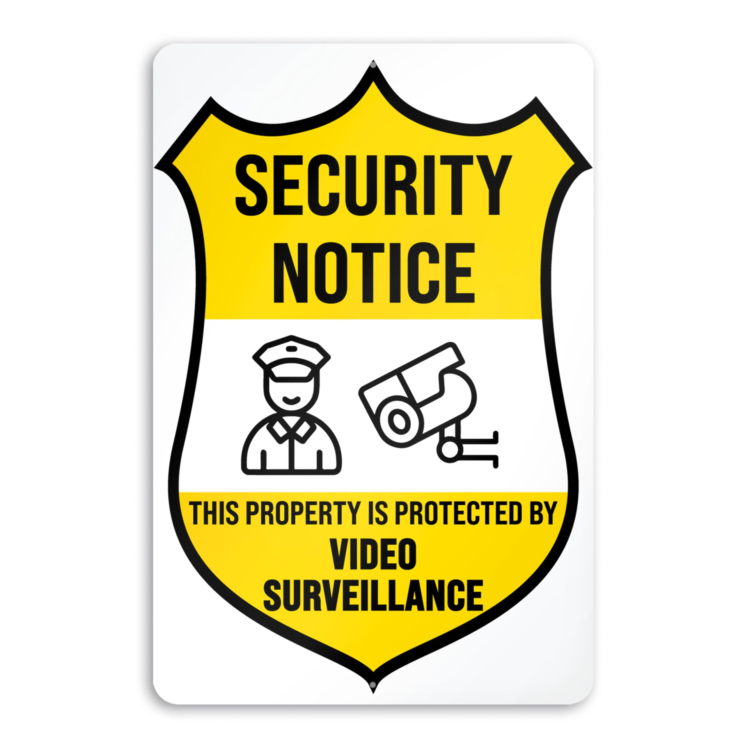 Snapklik.com : Video Surveillance Sign 8 X 12 Aluminum Security Camera ...
