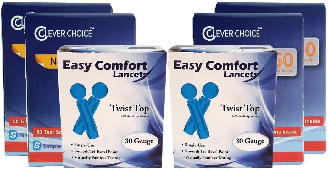 Amazon.com: Clever Choice Resupply Bundle - Test Strips & Lancets ...