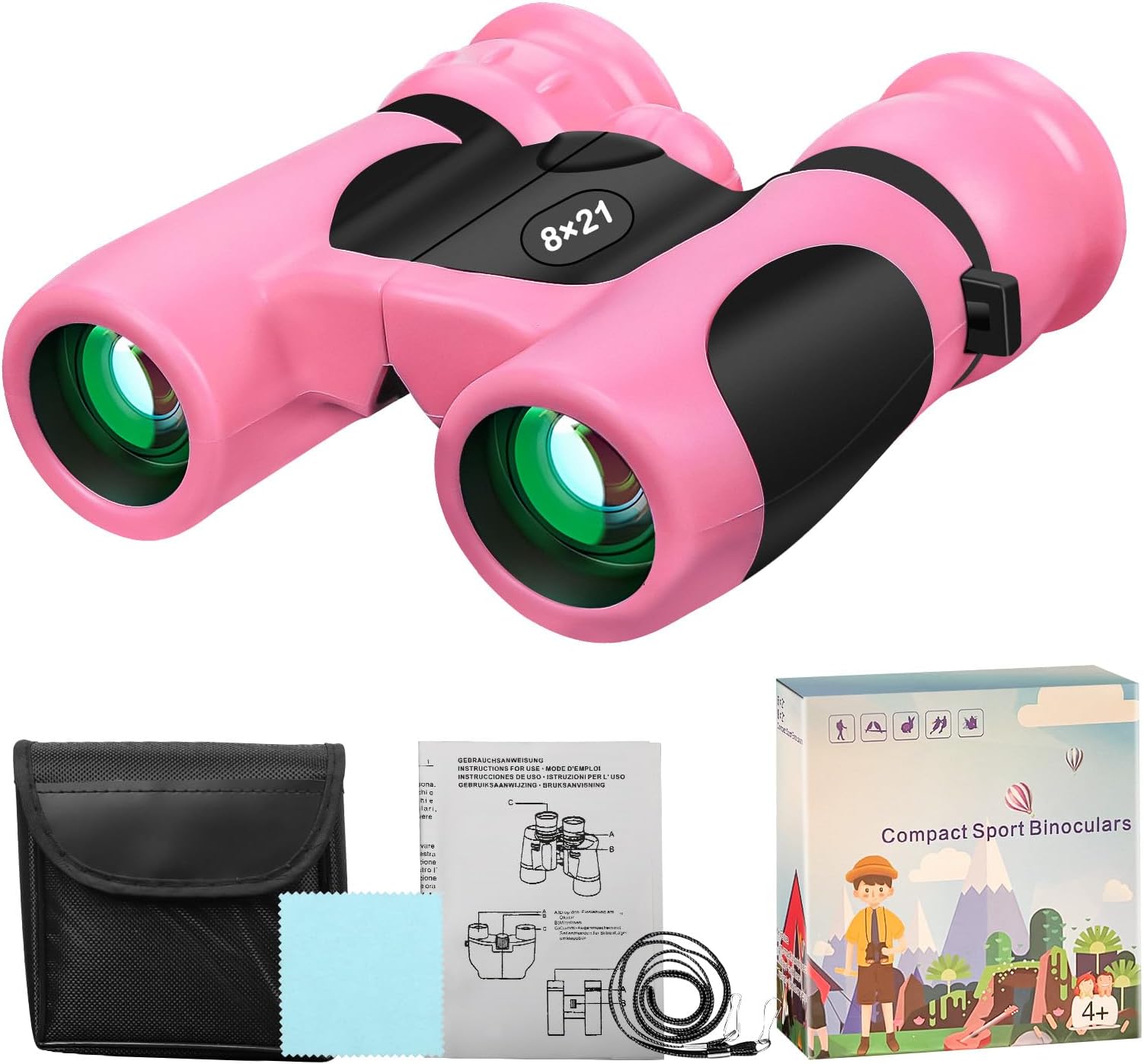 Amazon.com : Binoculars for Kids,Compact Kids Binoculars 8x21 High ...