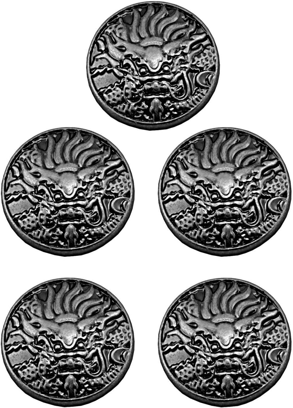 Amazon.com : 3CM Vintage Silver Color Chinese Dragon Concho Screw Back ...