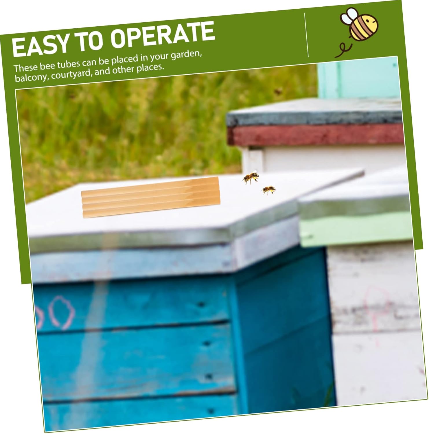 SUPVOX 50pcs Bee Tube Reed Refill Beehive Props Beekeeper Replacement ...