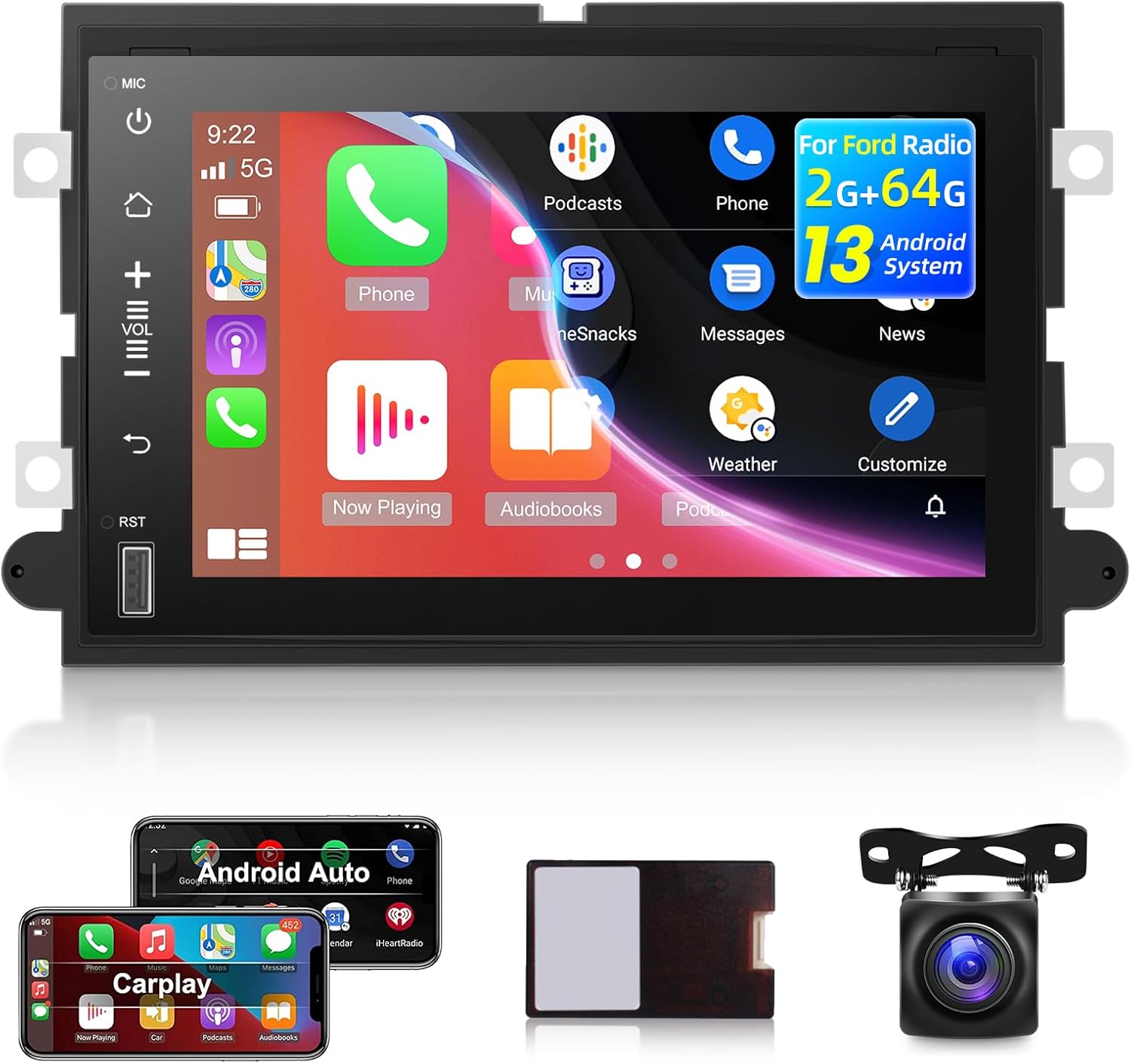 Amazon.com: [2G+64G] Car Radio for Ford F150 F250 F350 Fusion Edge ...