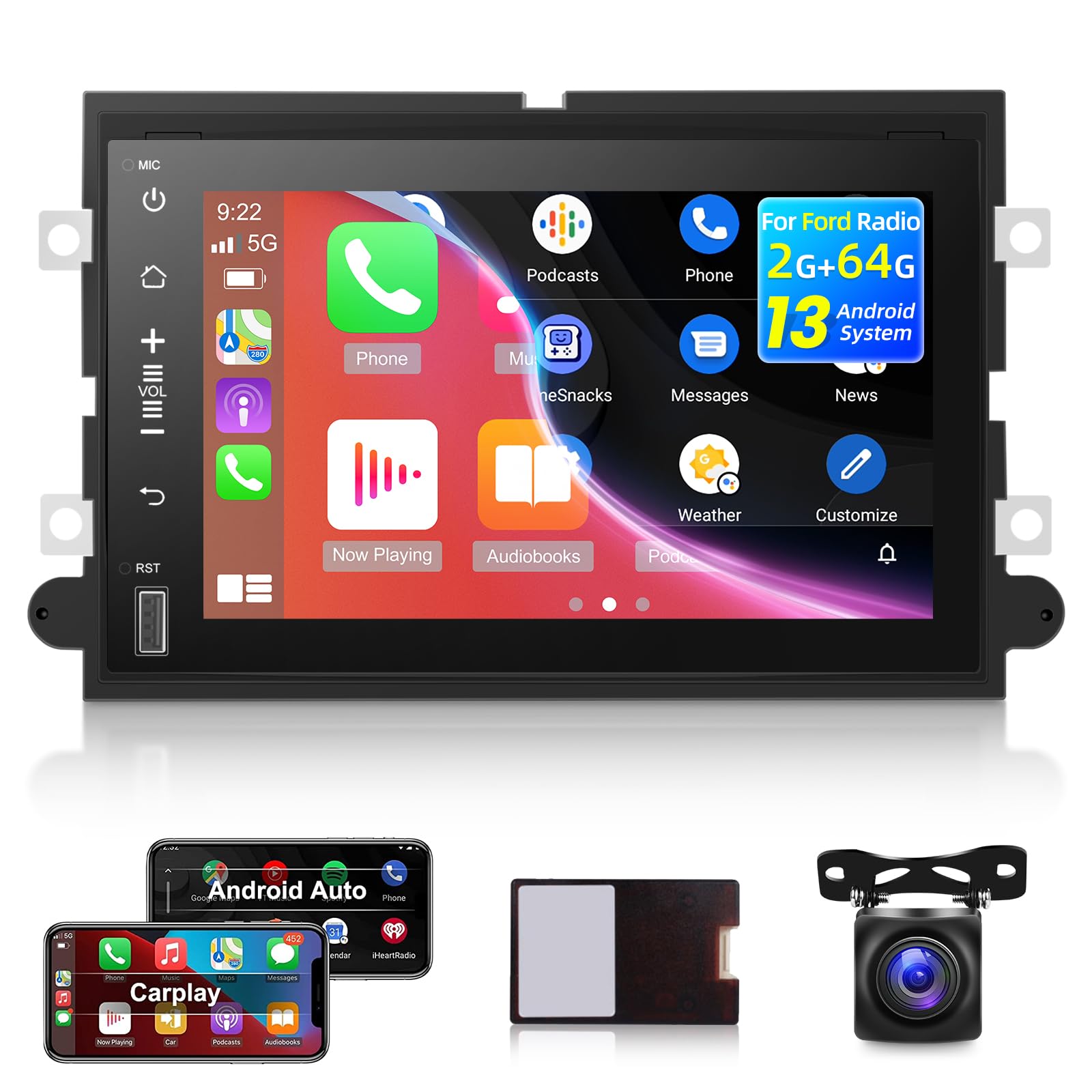 Amazon.com: [2G+64G] Car Radio for Ford F150 F250 F350 Fusion Edge ...